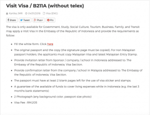 Apply For An Indonesian Visa In Kuala Lumpur